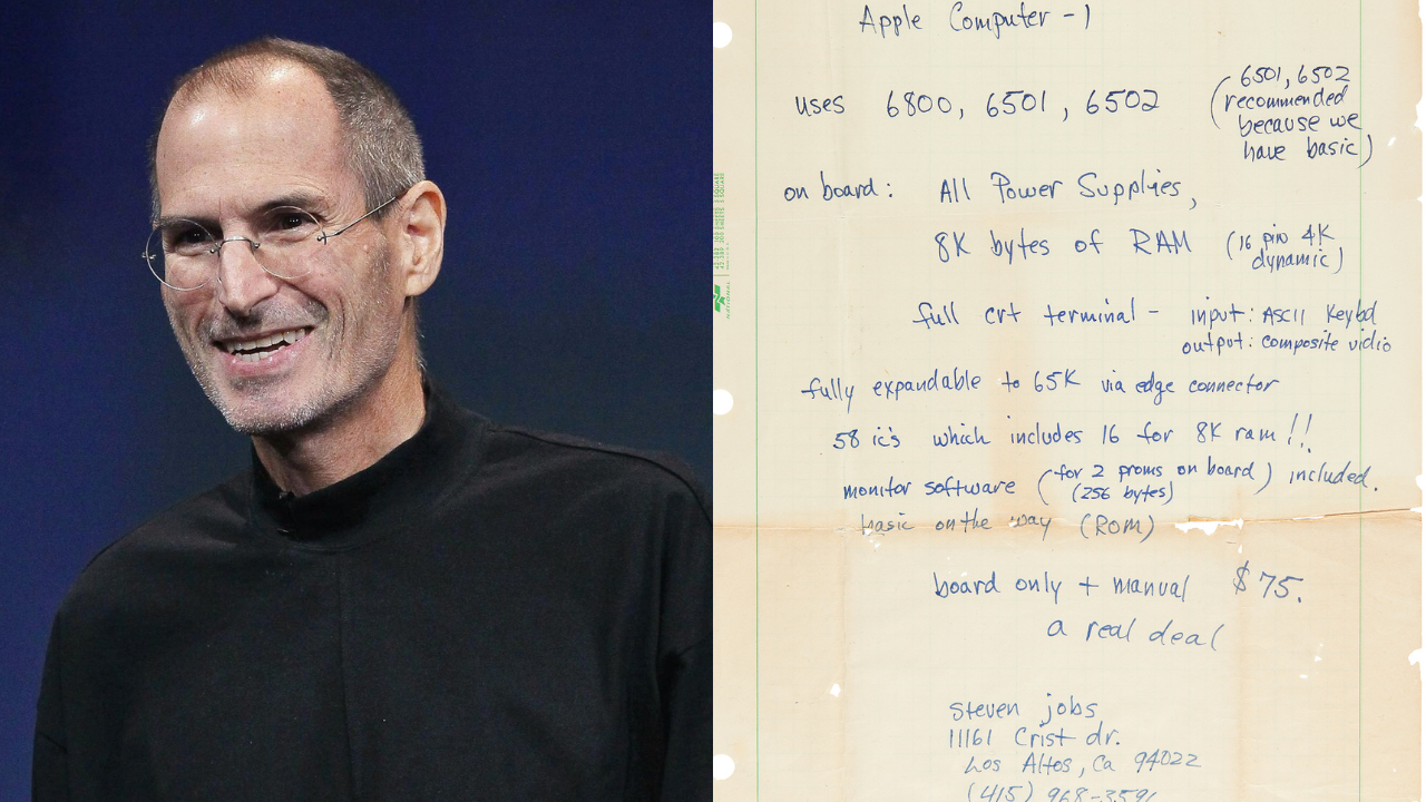 Steve Jobs' handwritten ad sells for massive sum - HUM News English